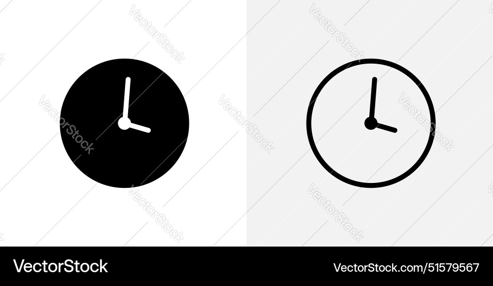 Clock icon set Royalty Free Vector Image - VectorStock