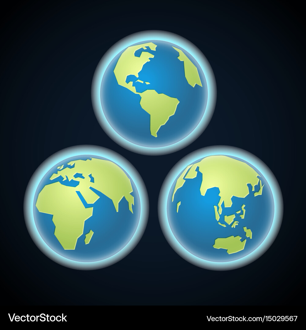 Different earth sides infographic template Vector Image