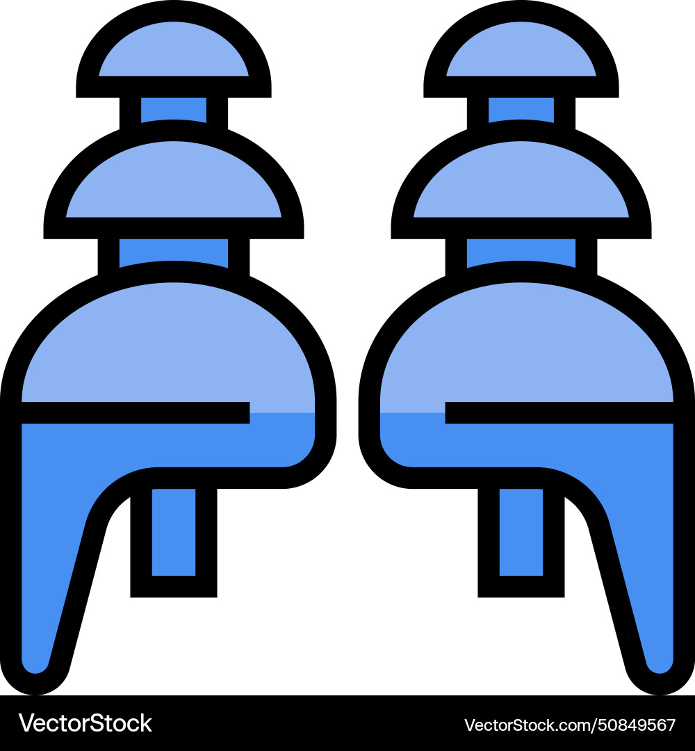 Ear plugs ppe protective equipment color icon Vector Image