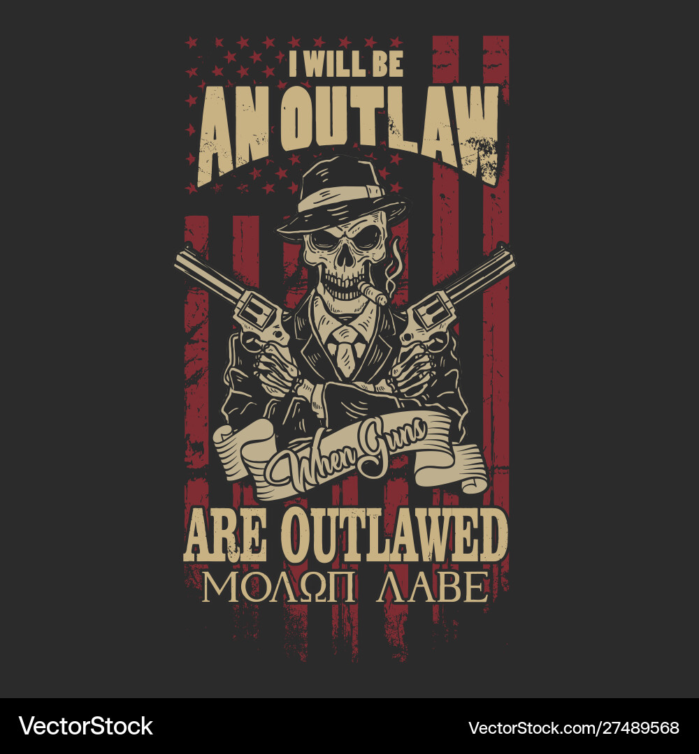 American Outlaw - Wild West Theme Royalty Free Vector Image
