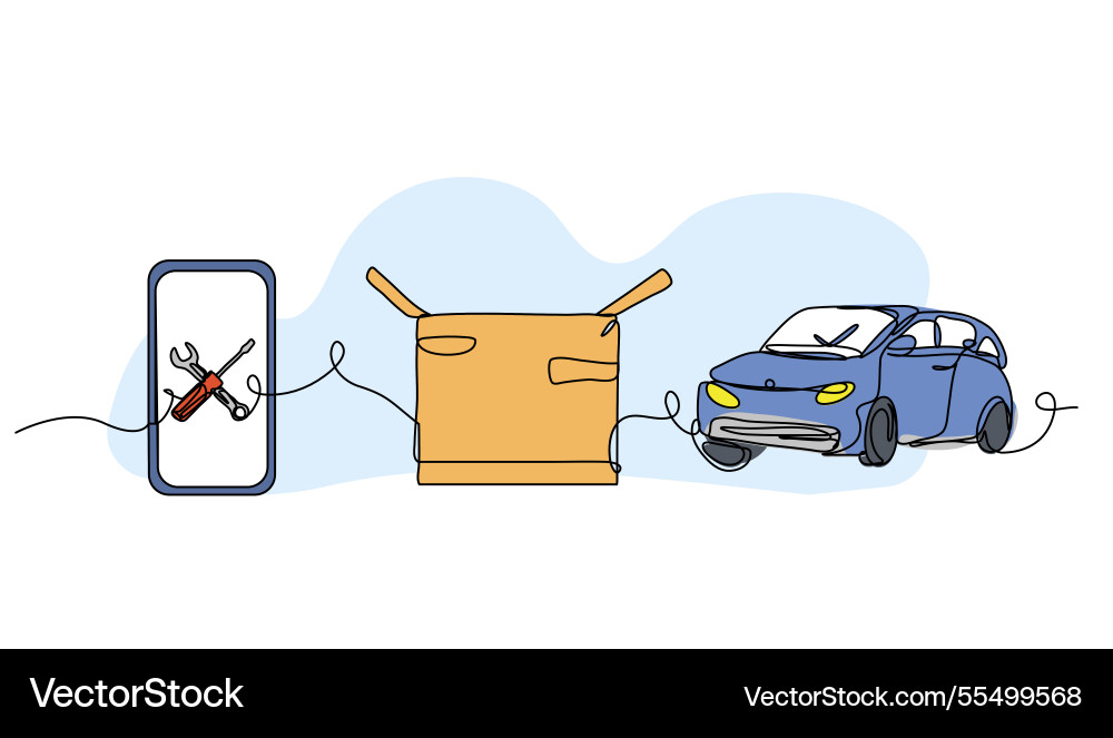 Car maintenance tools Royalty Free Vector Image