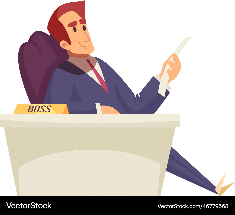 Cartoon boss Royalty Free Vector Image - VectorStock