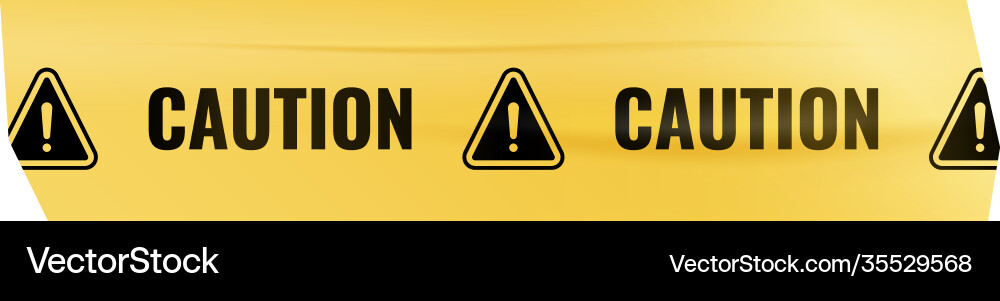 Caution sticky tape Royalty Free Vector Image - VectorStock