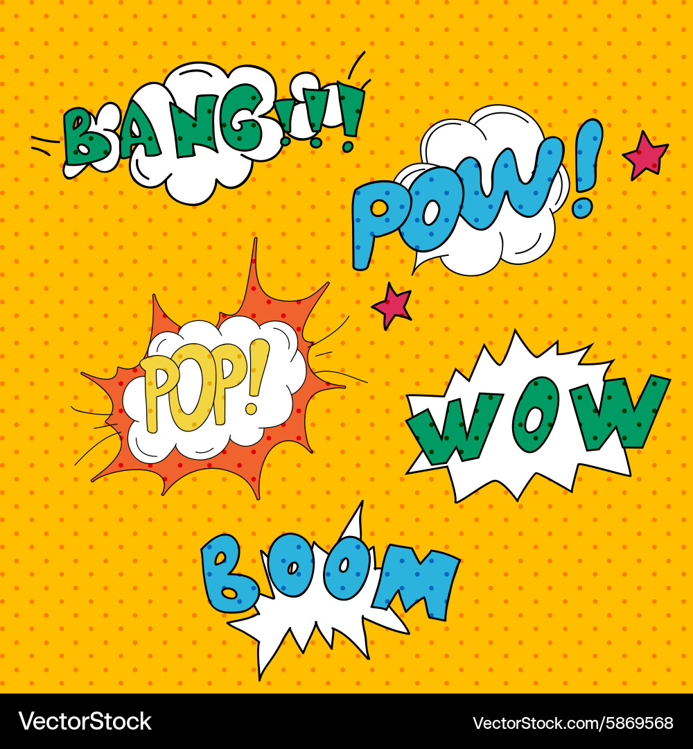 Comics pop art style blank layout template Vector Image