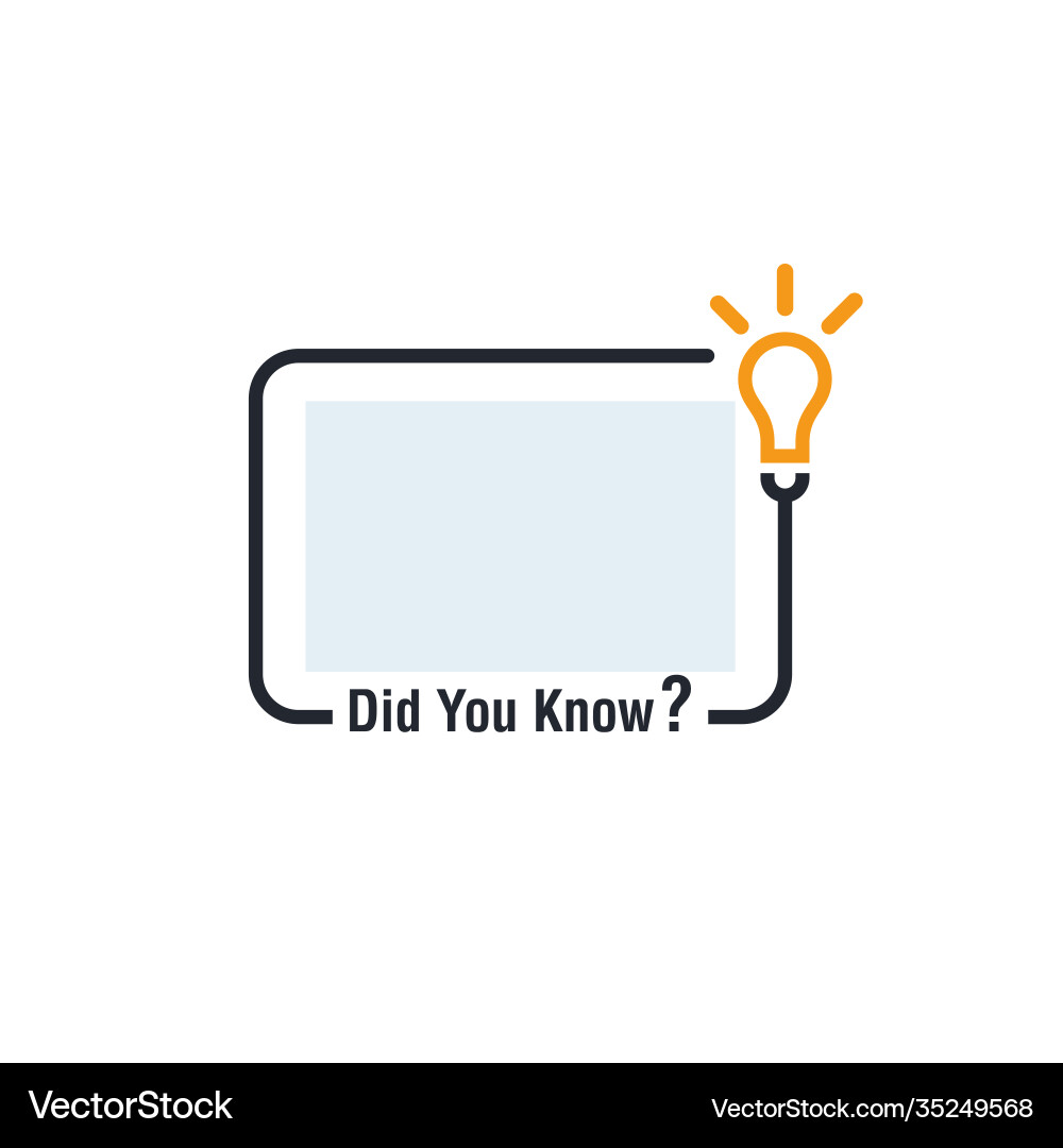 Did you know template post icon for social Vector Image