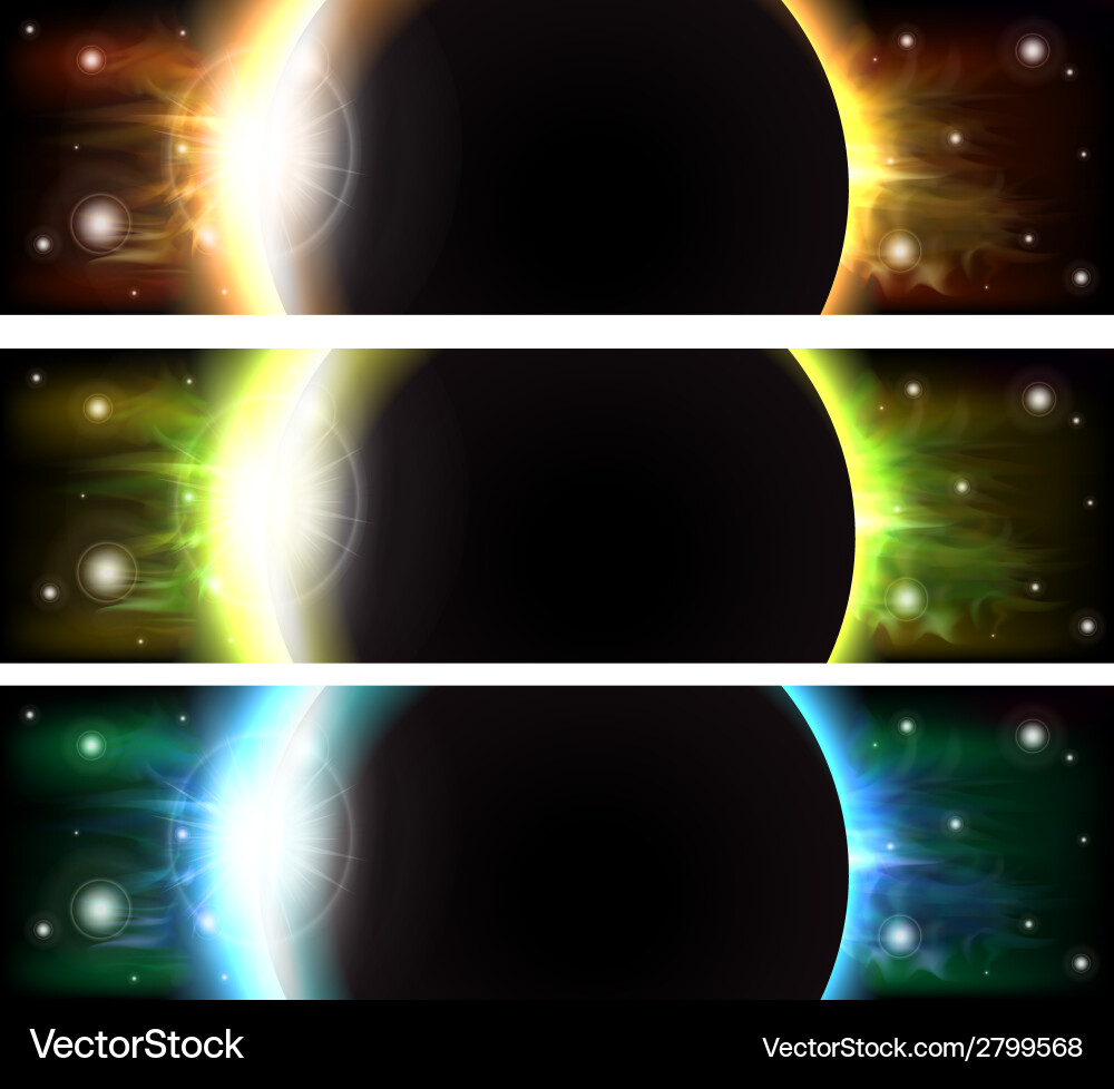 Eclipse banners Royalty Free Vector Image - VectorStock