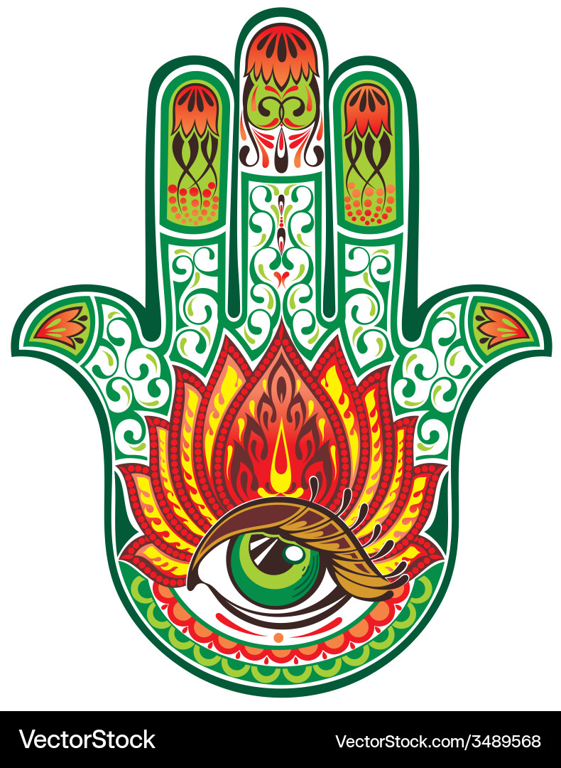 Hamsa hand Royalty Free Vector Image - VectorStock