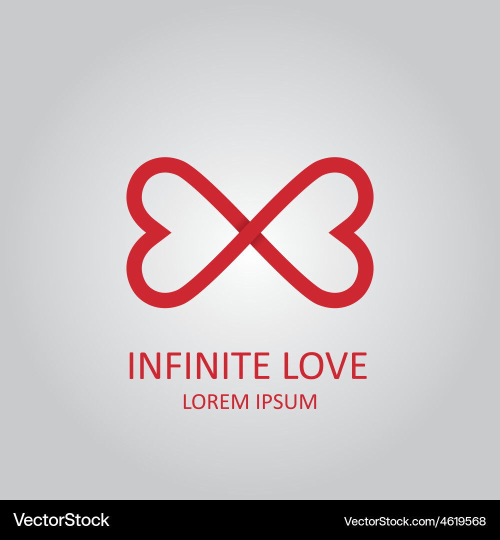 Infinite love logo Royalty Free Vector Image - VectorStock