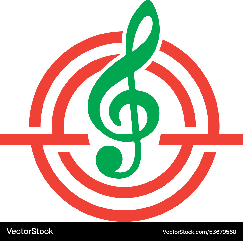 Music brand logo design Royalty Free Vector Image