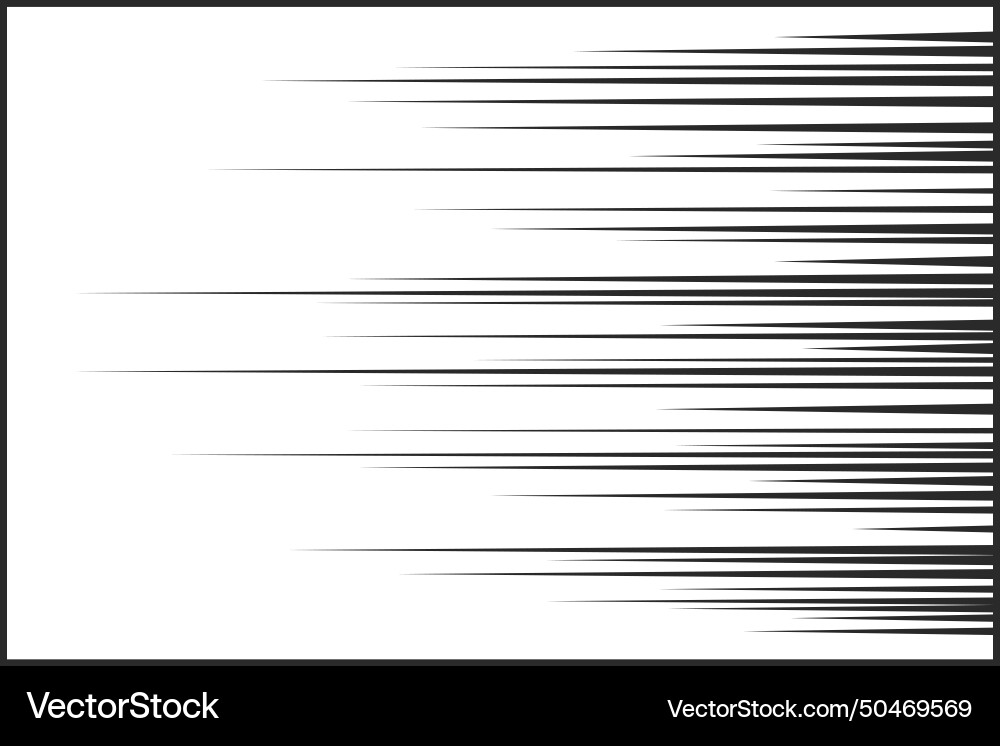 Comic book manga or anime speed lines horizontal Vector Image