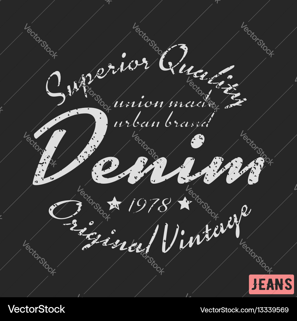 Denim vintage stamp Royalty Free Vector Image - VectorStock