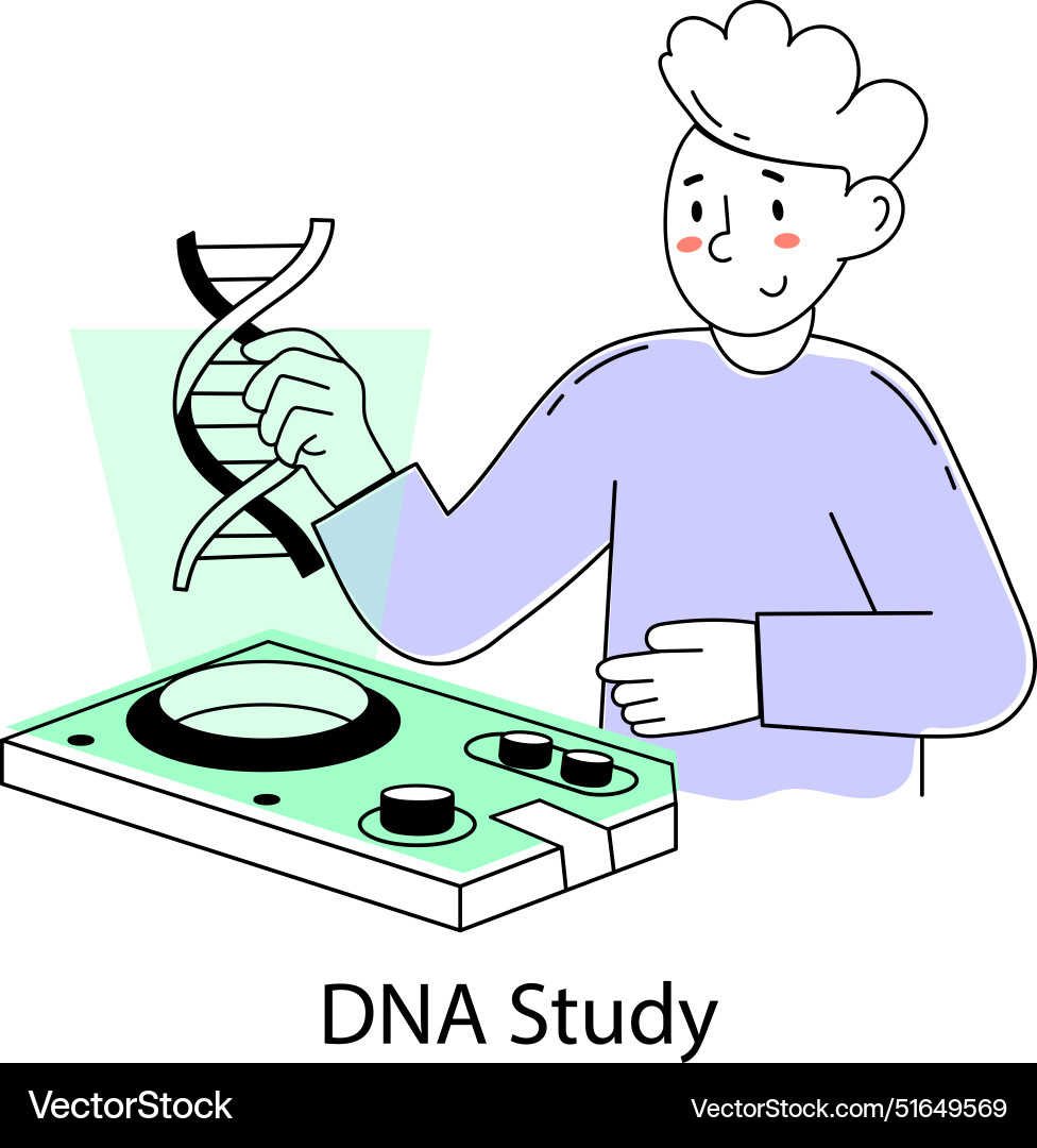 Dna study Royalty Free Vector Image - VectorStock