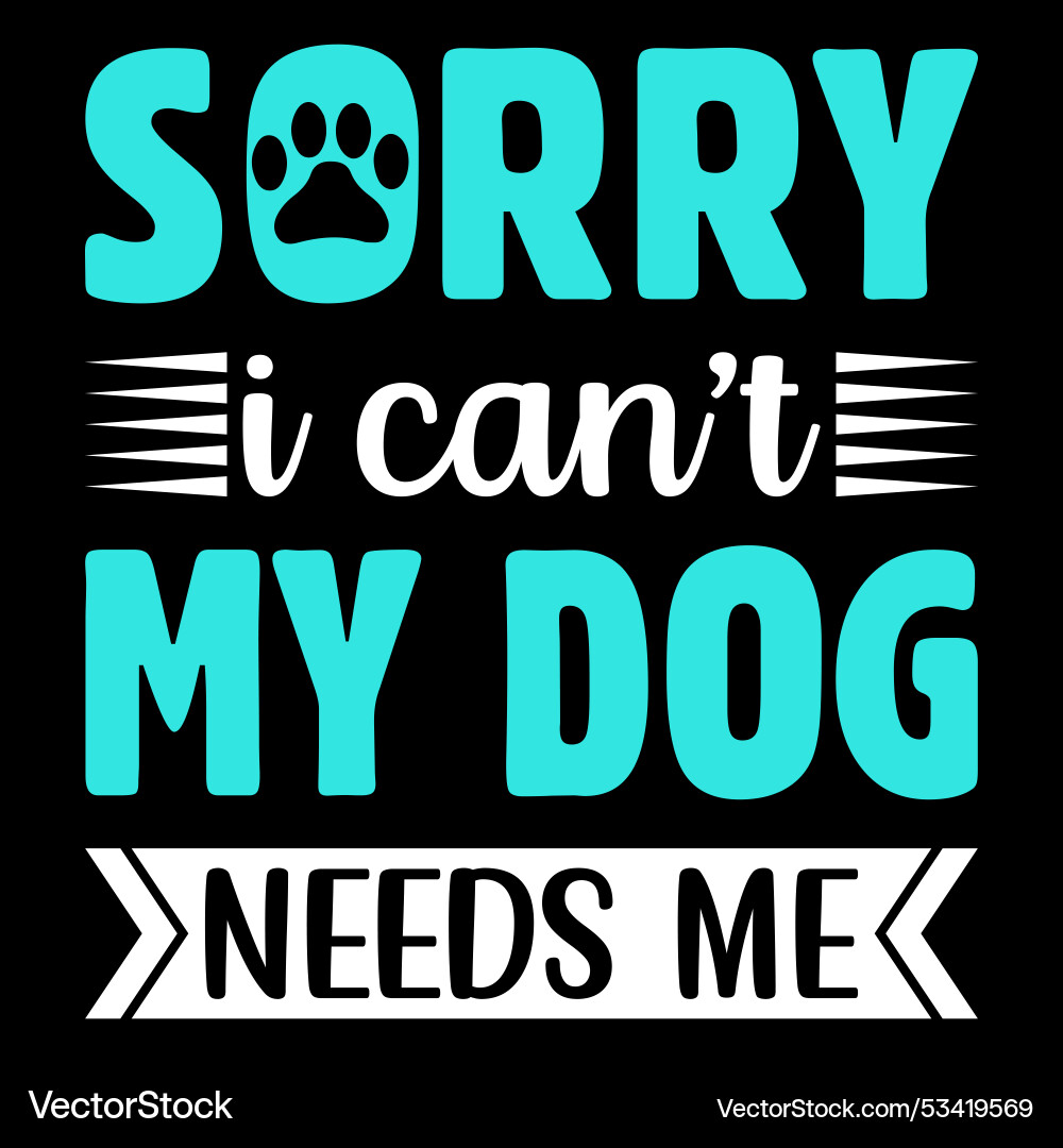 Dog typography t-shirt design Royalty Free Vector Image