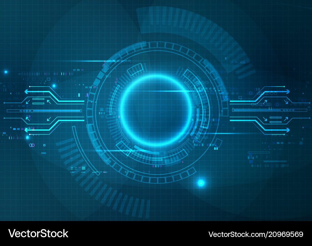 Futuristic blue technology background Royalty Free Vector