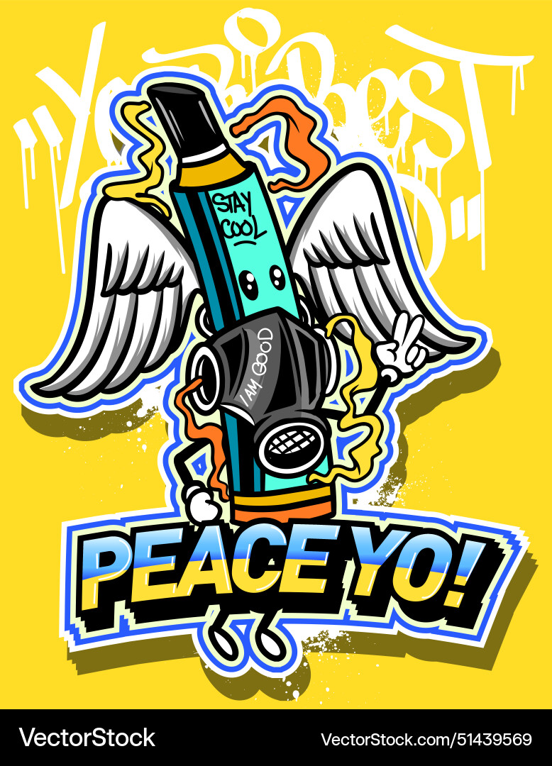 Graffiti character Royalty Free Vector Image - VectorStock