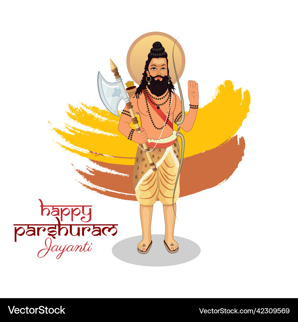 Happy parshuram jayanti greeting card Royalty Free Vector