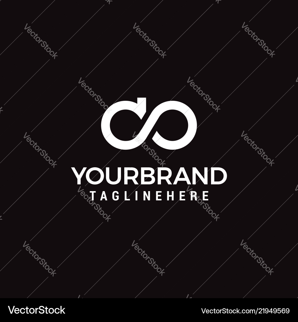 Initial letter d and o infinity logo Royalty Free Vector
