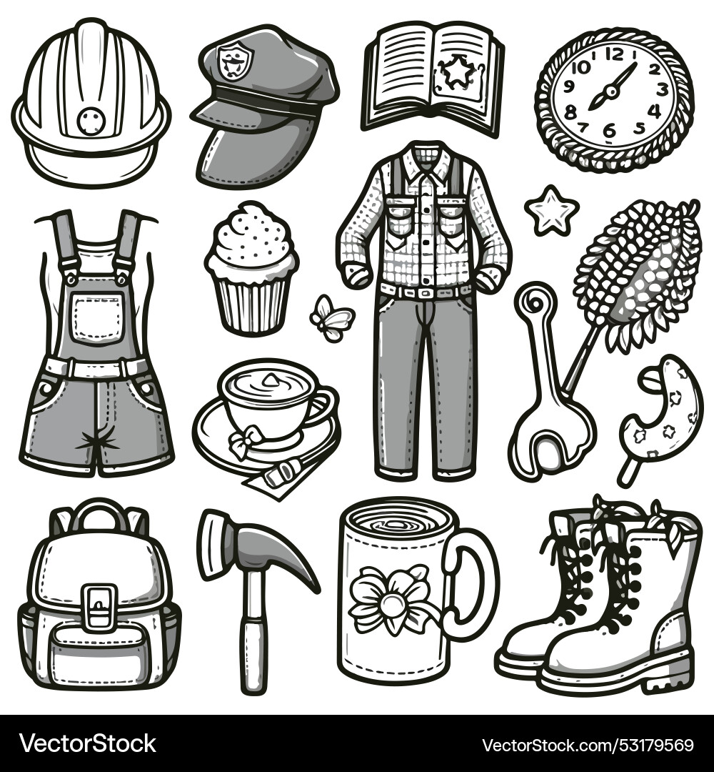 Labor day elements Royalty Free Vector Image - VectorStock