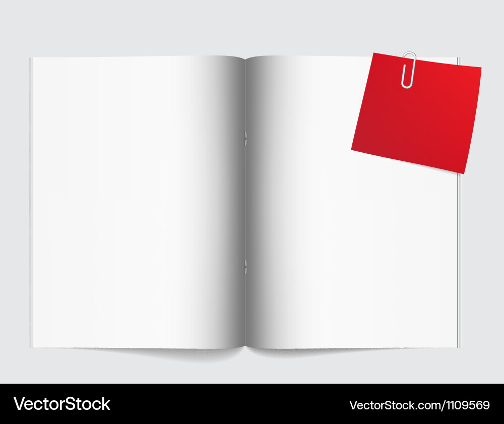 Magazine blank page template for design layout Vector Image