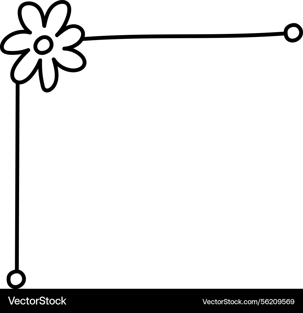 Simple floral corner frame Royalty Free Vector Image