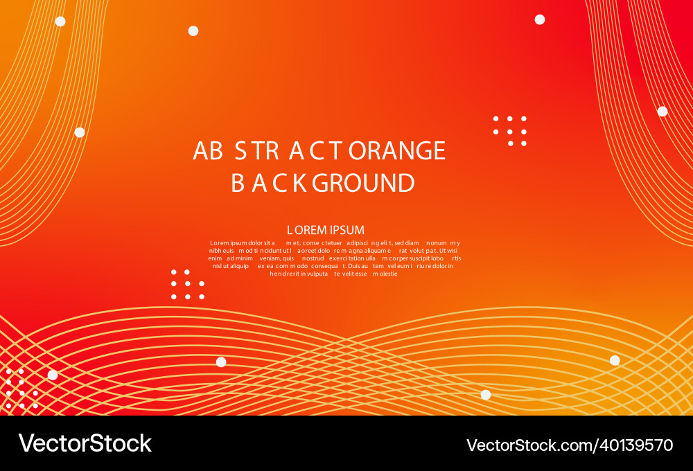 Abstract orange gradient geometric background Vector Image