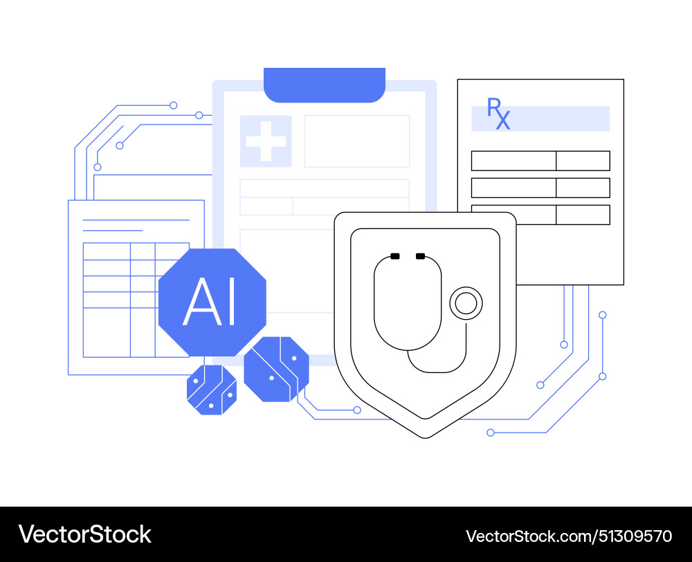 Ai-analyzed public health abstract concept Vector Image