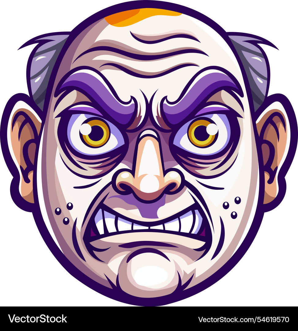 Angry face Royalty Free Vector Image - VectorStock