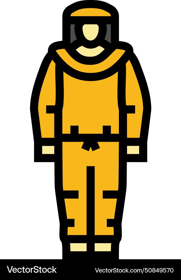 Biohazard suit ppe protective equipment color icon