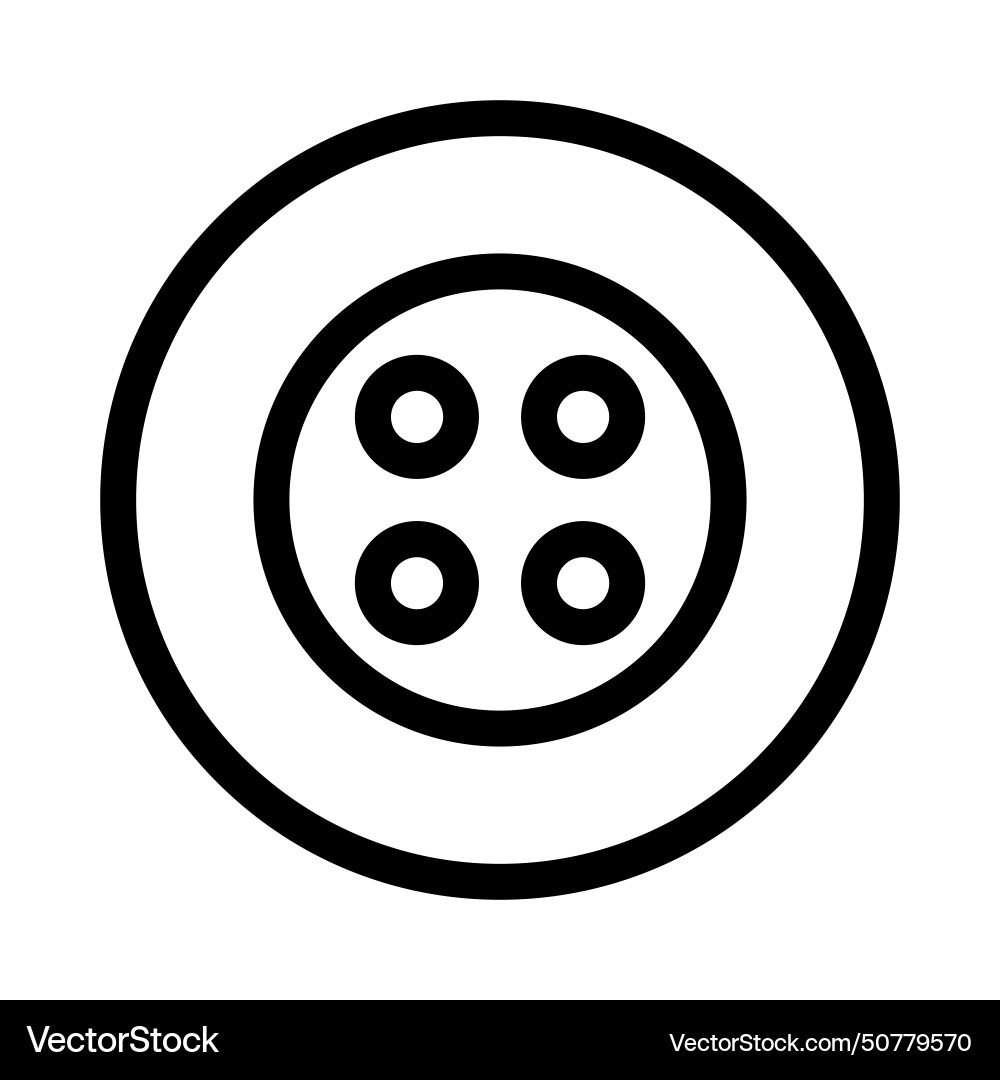 Clothes button icon on white background Royalty Free Vector