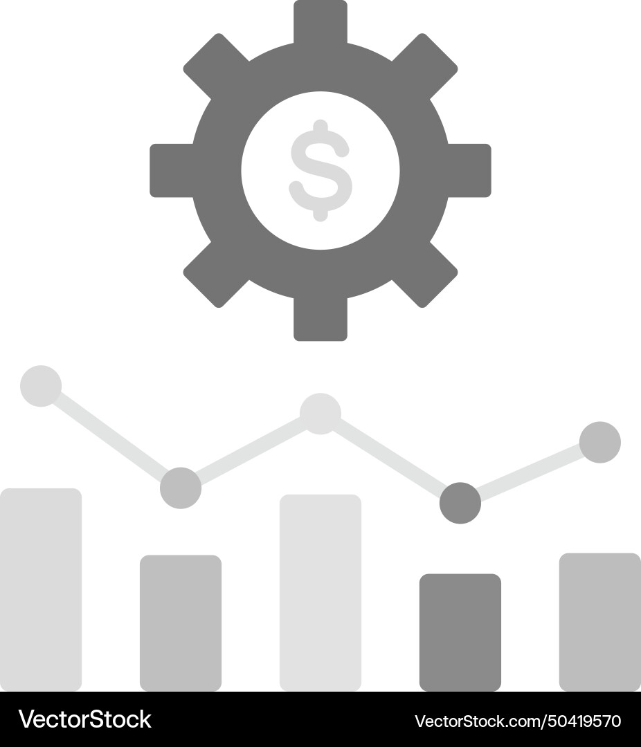 Cost management icon image Royalty Free Vector Image