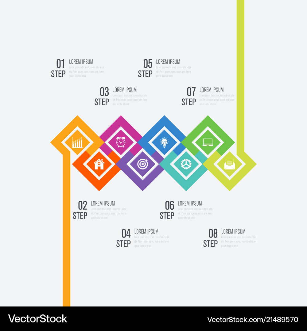 Infographics 8 options Royalty Free Vector Image