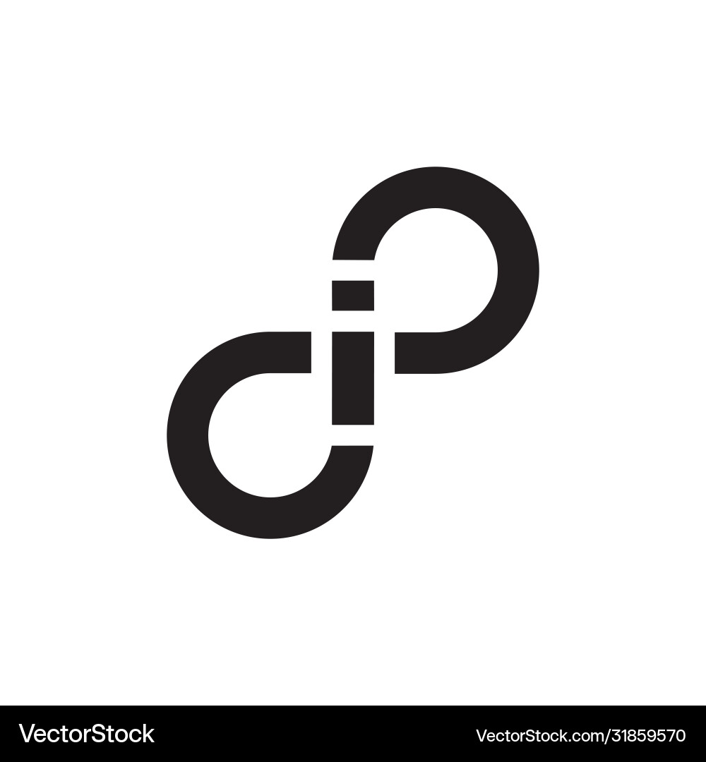 Letter i infinte logo design concept Royalty Free Vector