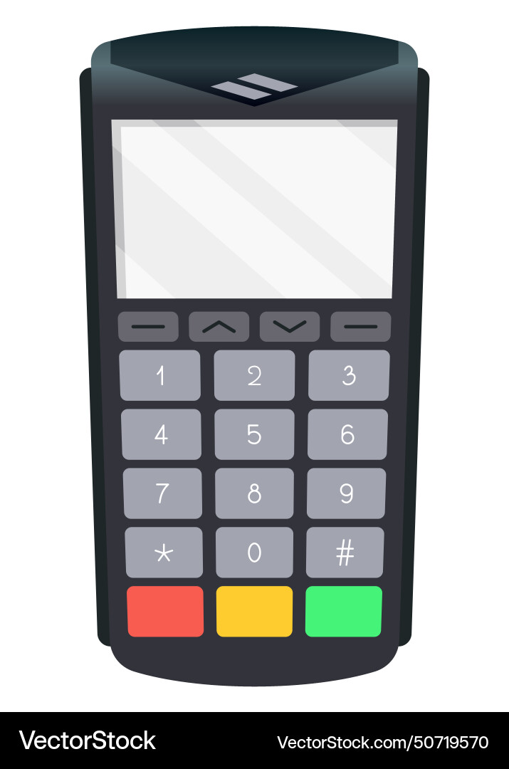 Payment pos terminal nfc machine concept Vector Image