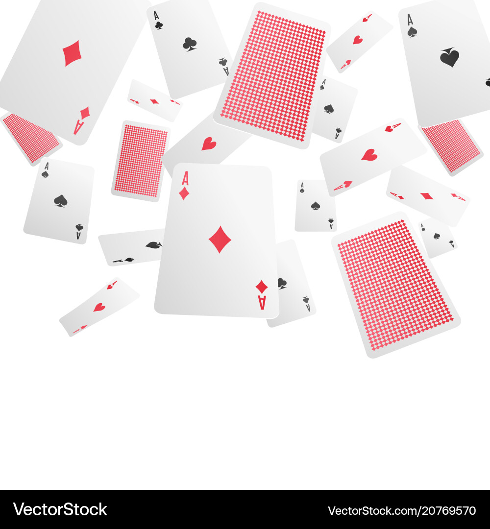 Playing cards realistic background Royalty Free Vector Image