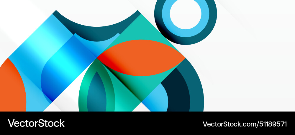 Colorful blue and orange logo with circles Vector Image