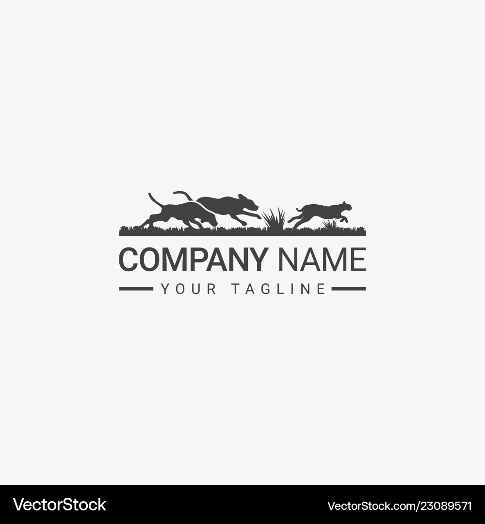 Hunting Dog Logo Template Royalty Free Vector Image