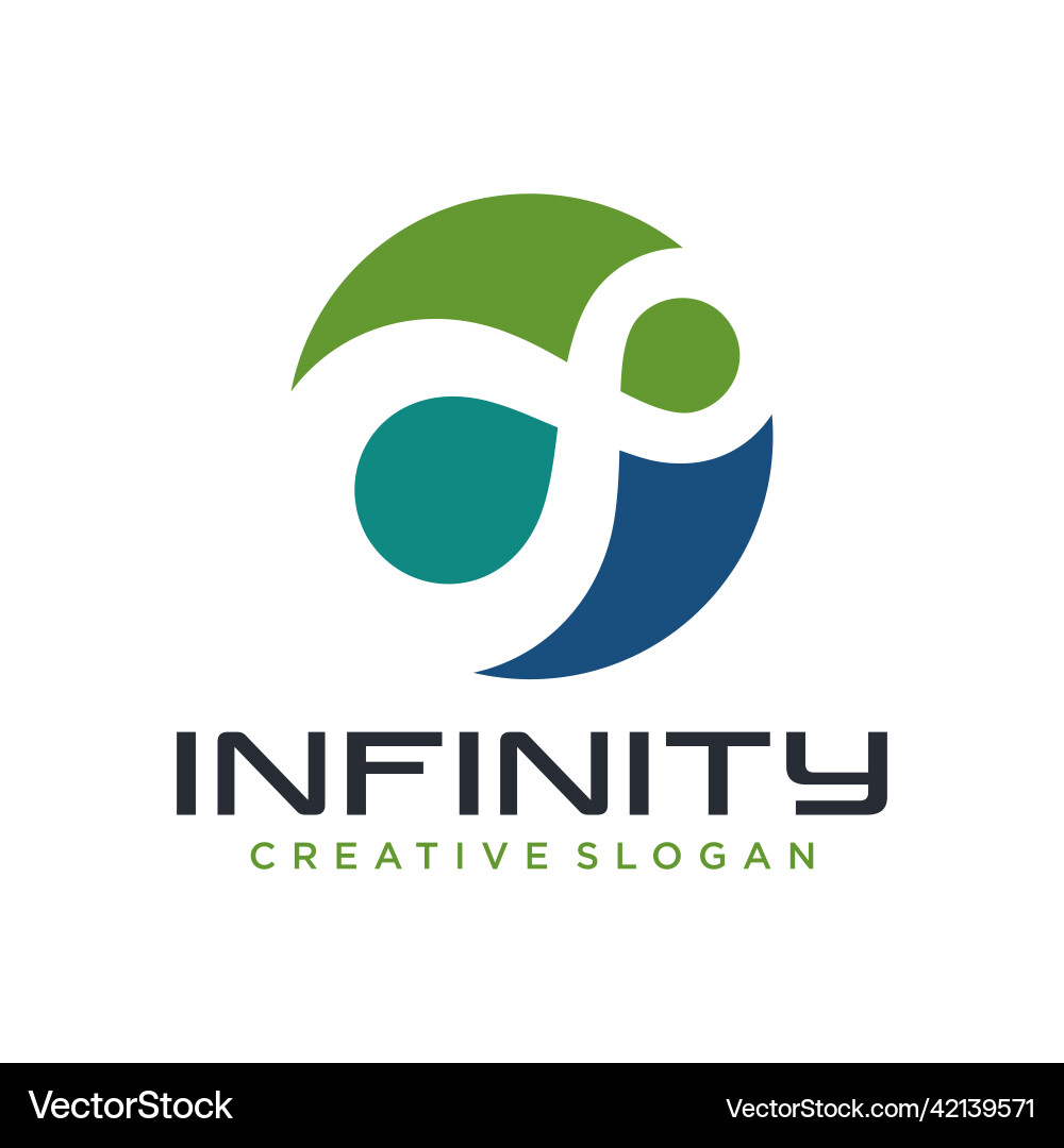 Infinite limitless symbol icon or logo design Vector Image