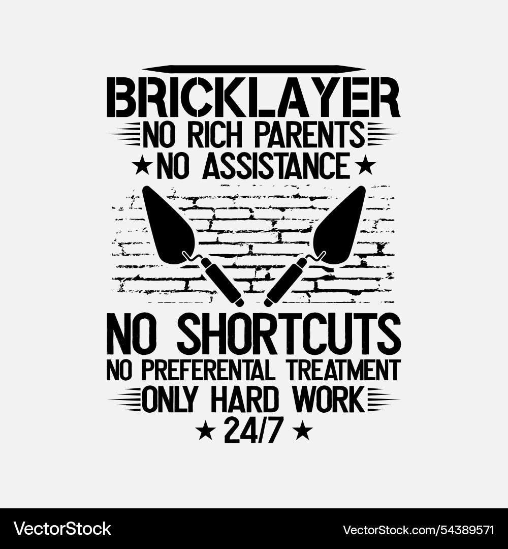 Mason hard work brickie brickmason bricklayer Vector Image
