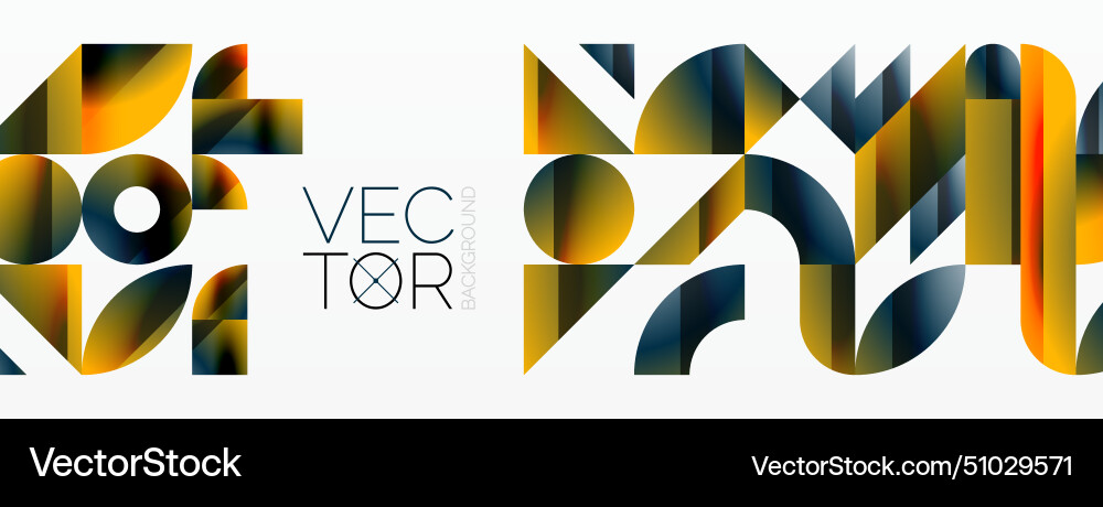 Rectangle art and electric blue graphics for our Vector Image