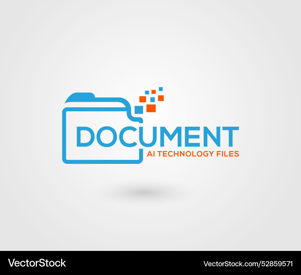 Tech document files logo designs template Vector Image