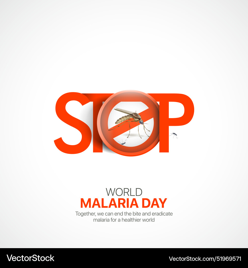 World malaria day world malaria day creative ads Vector Image