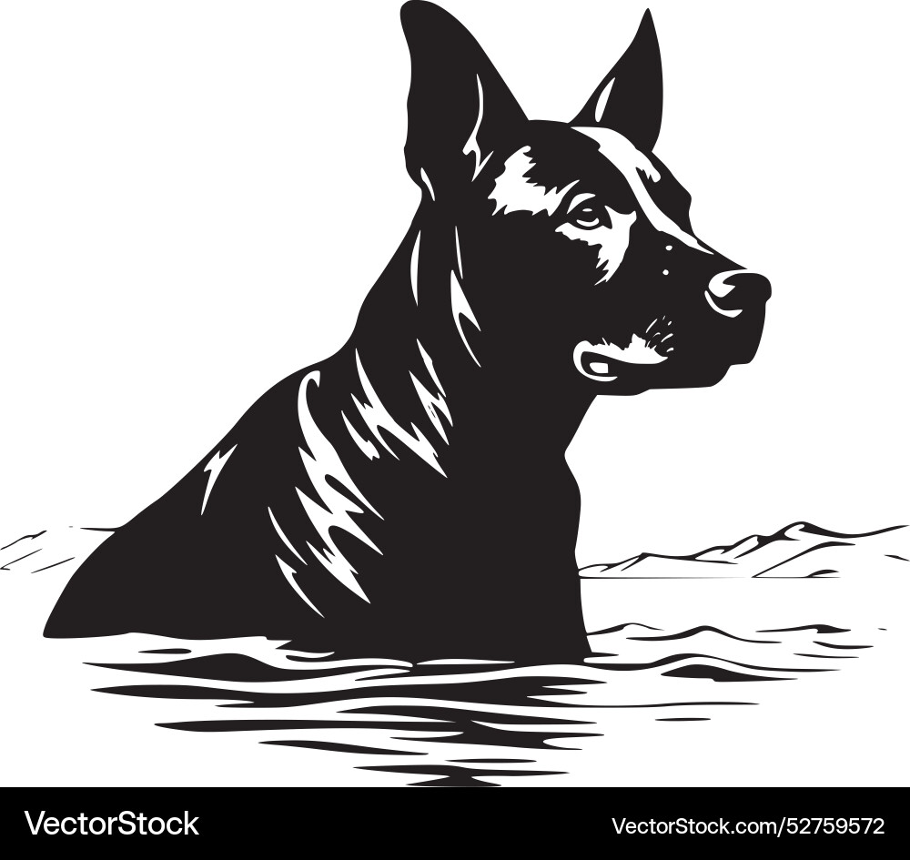 Australian kelpie - minimalist and flat logo Vector Image