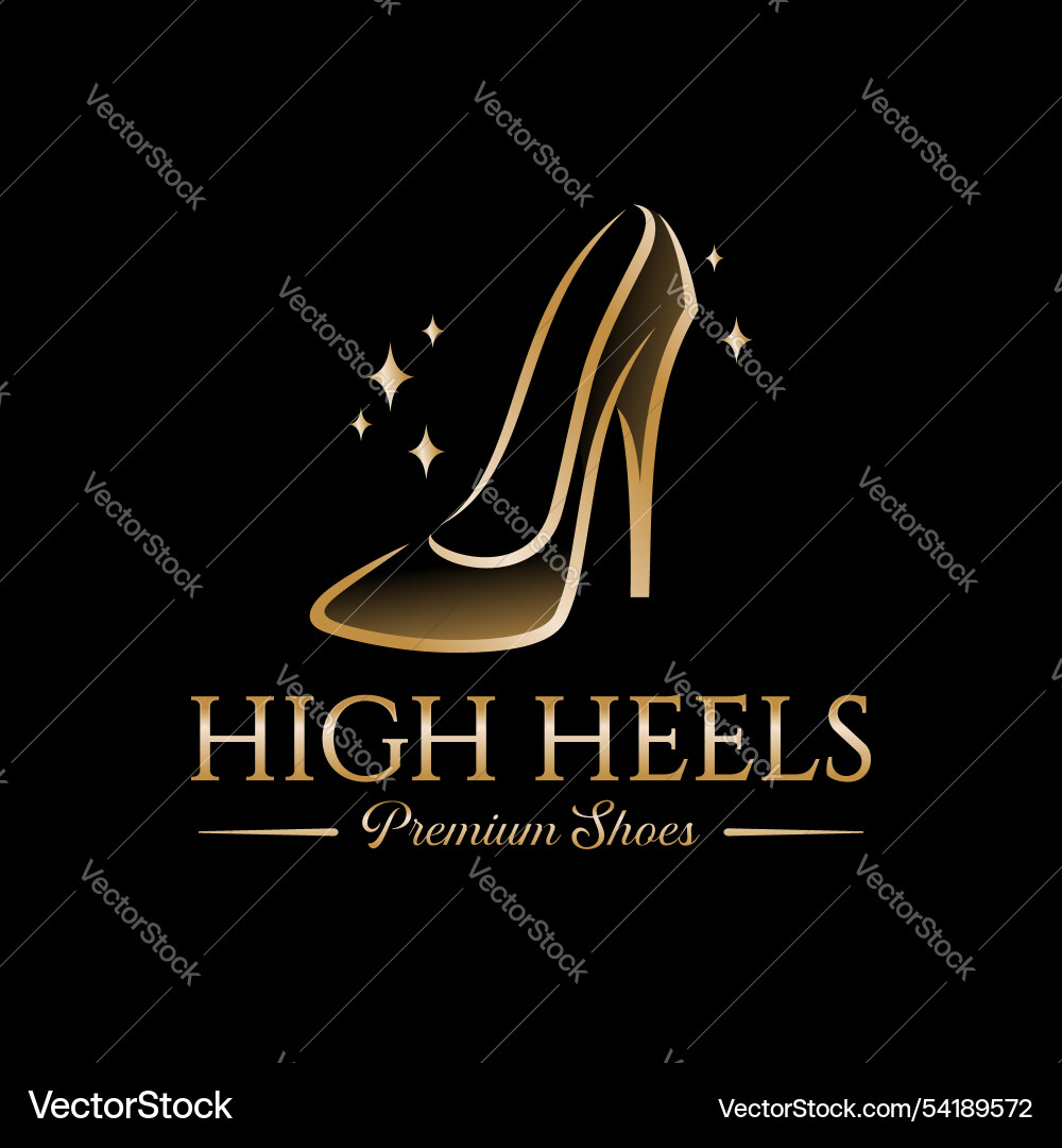 Elegance high heel logo design template womens Vector Image
