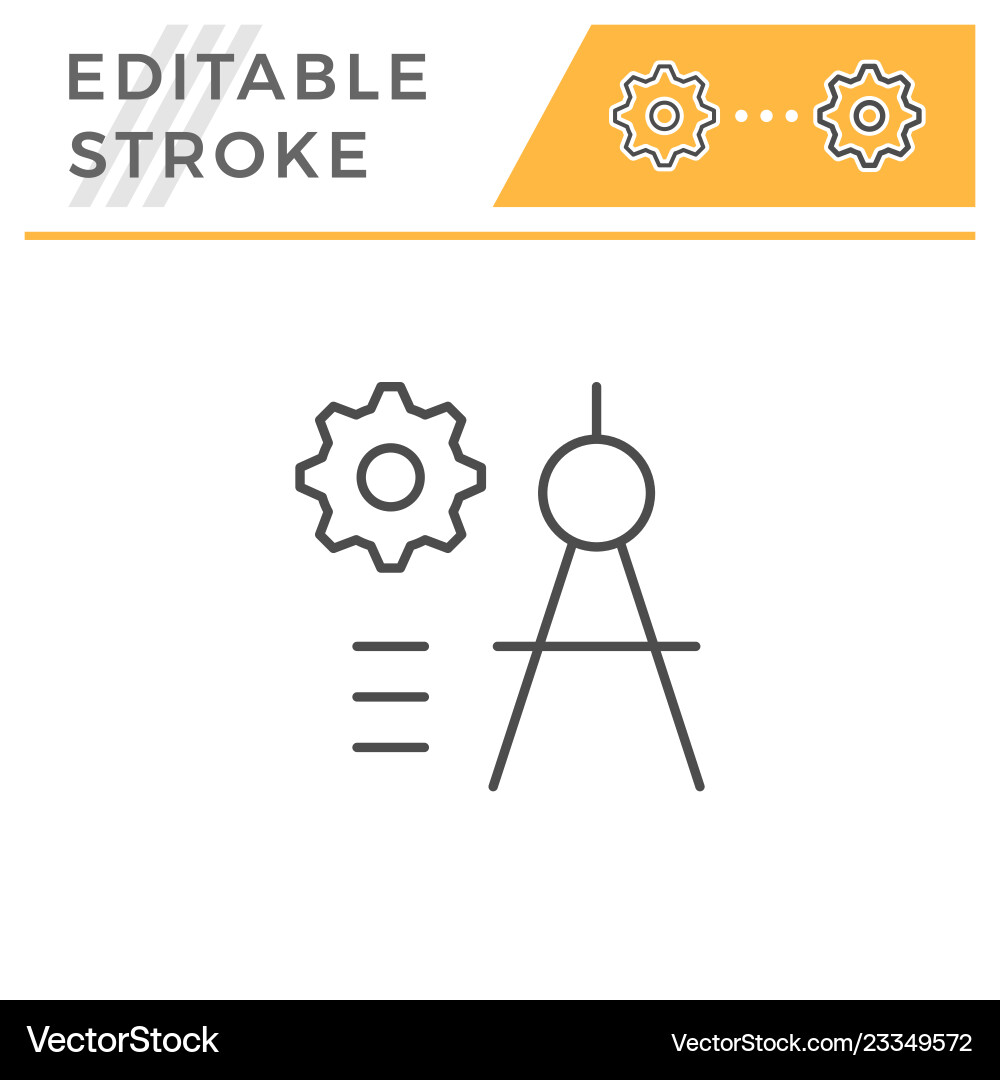 Engineering line icon Royalty Free Vector Image