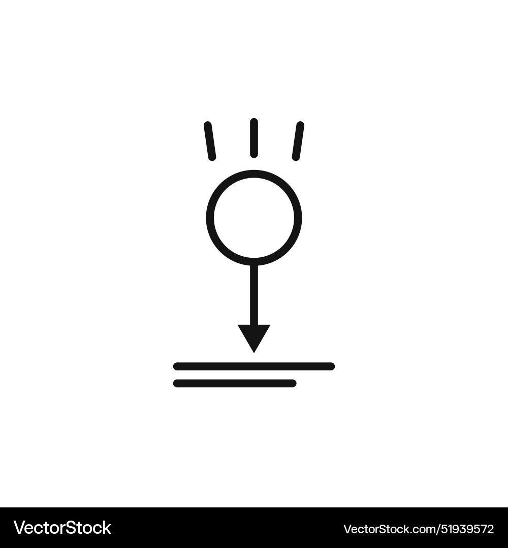 Gravity icon logo sign outline Royalty Free Vector Image