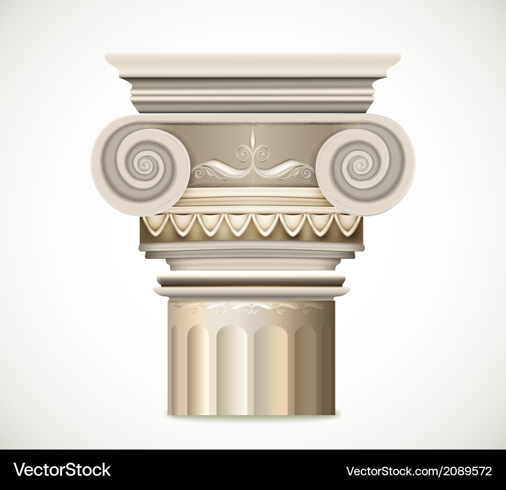 Greek column isolated on white background Vector Image