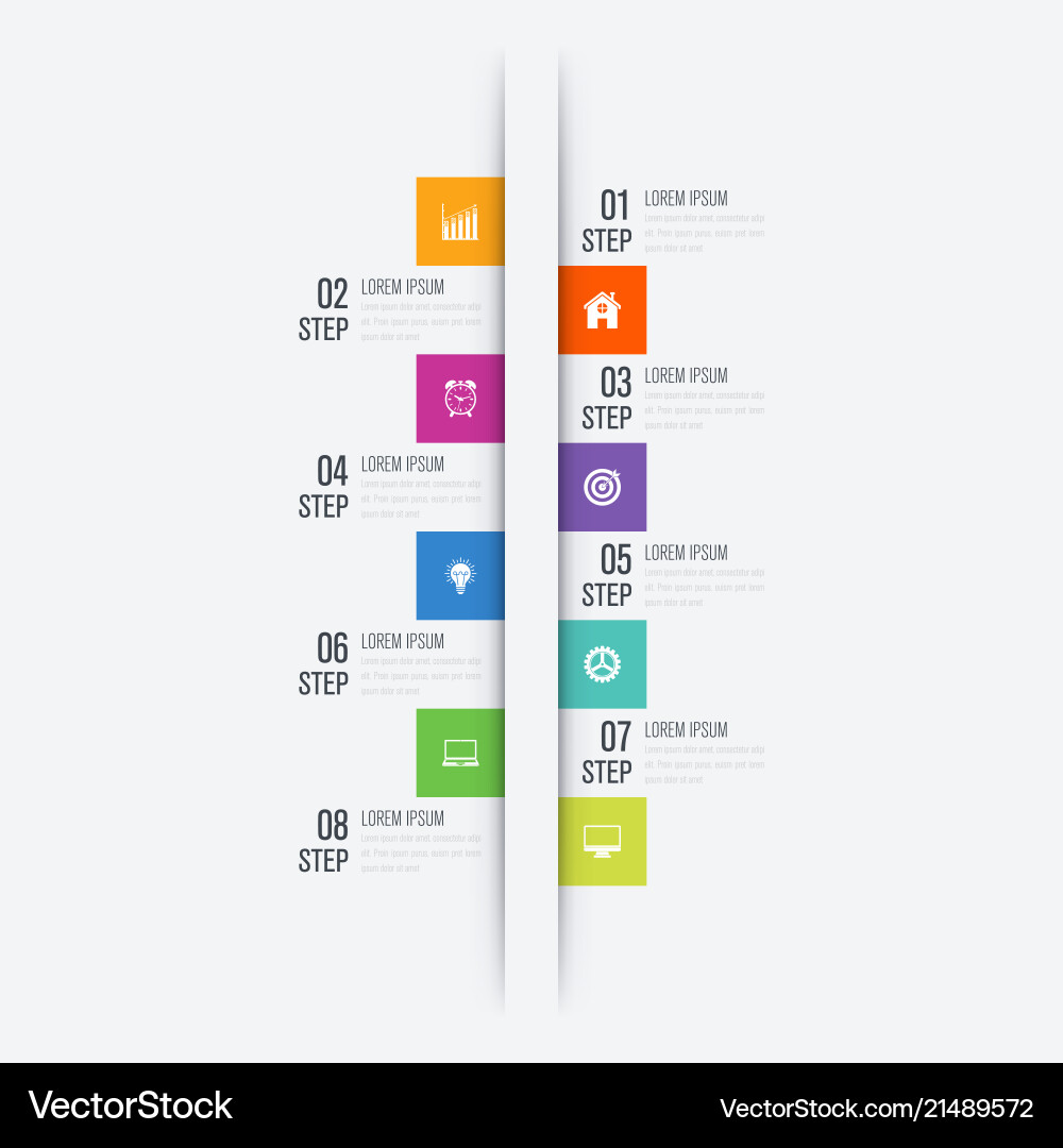 Infographics 8 options Royalty Free Vector Image