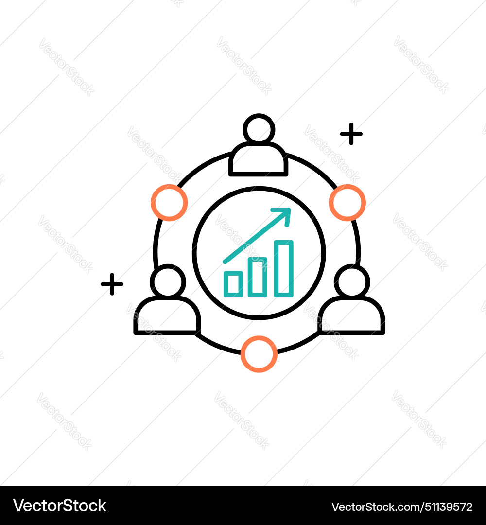 Managing supplier selection icon design Royalty Free Vector
