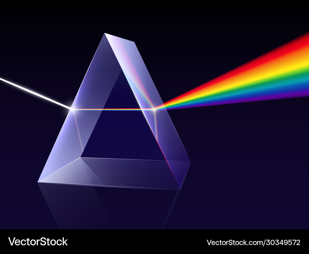 Prism light spectrum composition Royalty Free Vector Image