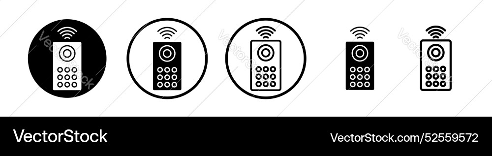 Remote control icon set on white background Vector Image